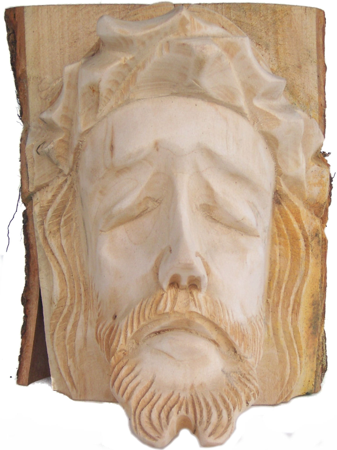 Jesus Face, Carved Wood Mask