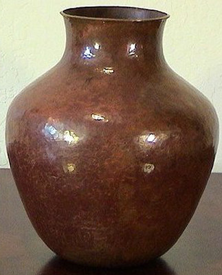 Arts & Crafts Hammered Copper Vase