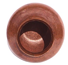 Folk Art Hammered Round Copper Vase