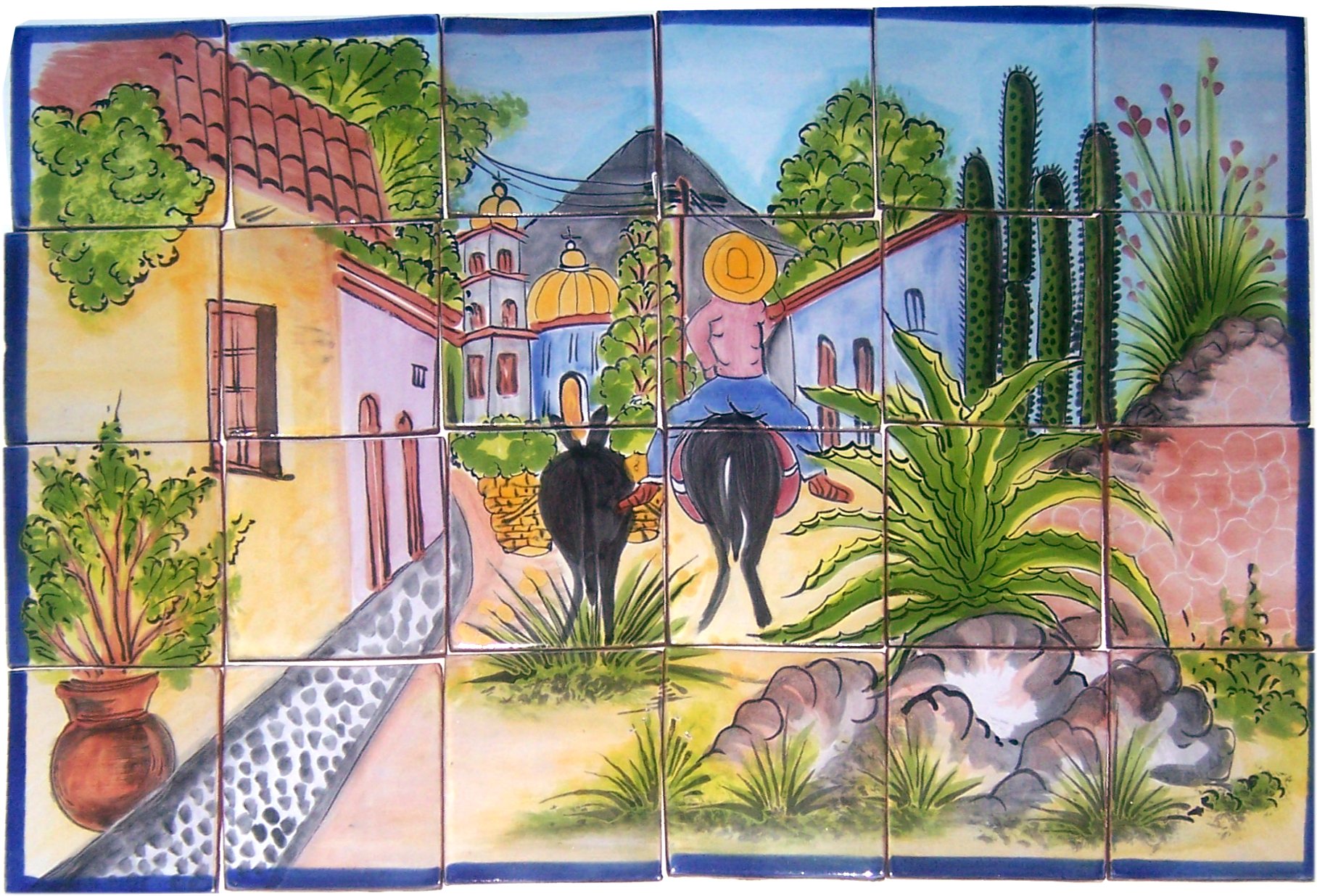 Country Workday. Clay Talavera Tile Mural