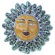 Medium-Sized Rainbow Talavera Ceramic Sun Face